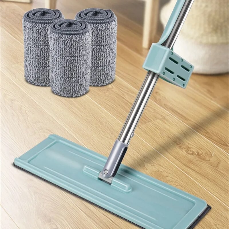 Squeeze Wring Mop Wash for Floor Tile Cleaning Tool Lazy Wiper Kitchen ...
