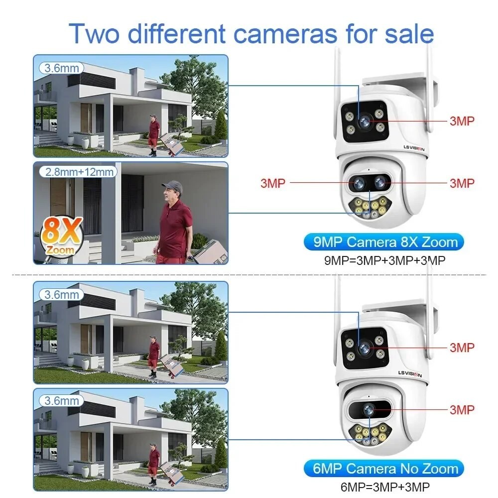 2024.special offer Ai Zoom Outdoor PTZ Auto Dual Cameras Screens App ...