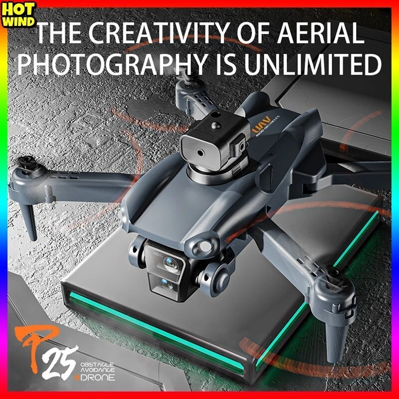2024 P25 Drone Triple Camera 8K HD Brushless UAV GPS Professional ...