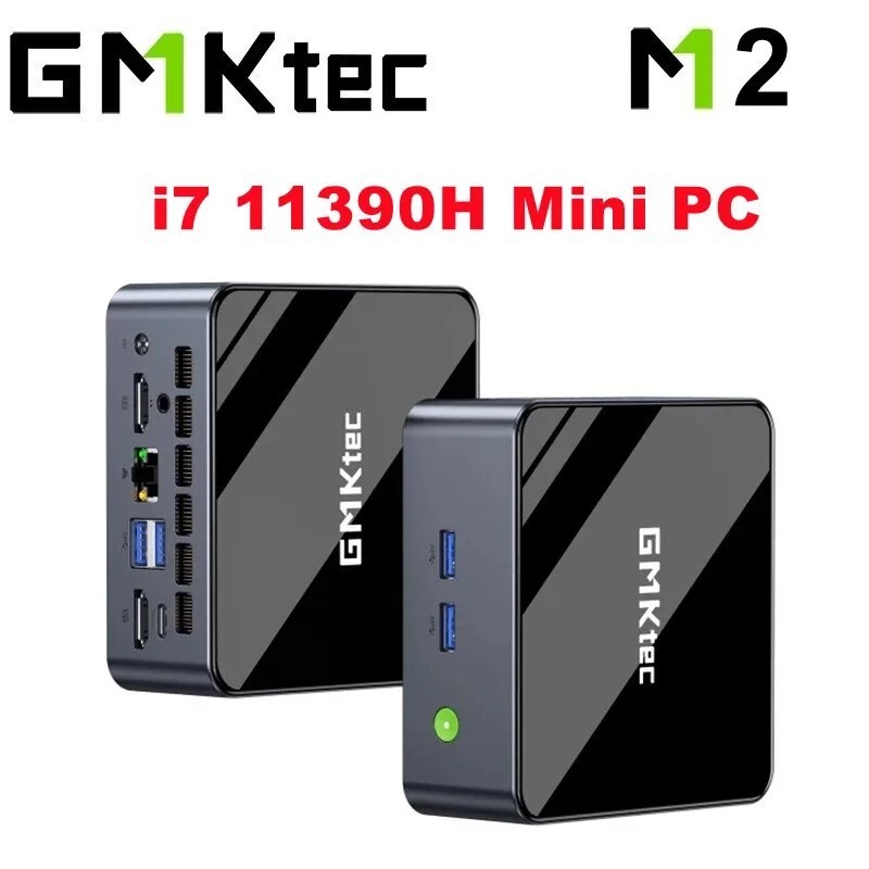 GMKtec M2 Mini Pc CPU i7-11390H Wins11 Pro DDR4 3200mhz NVME SSD WiFi 6 BT5.2 4K HD Triple ...