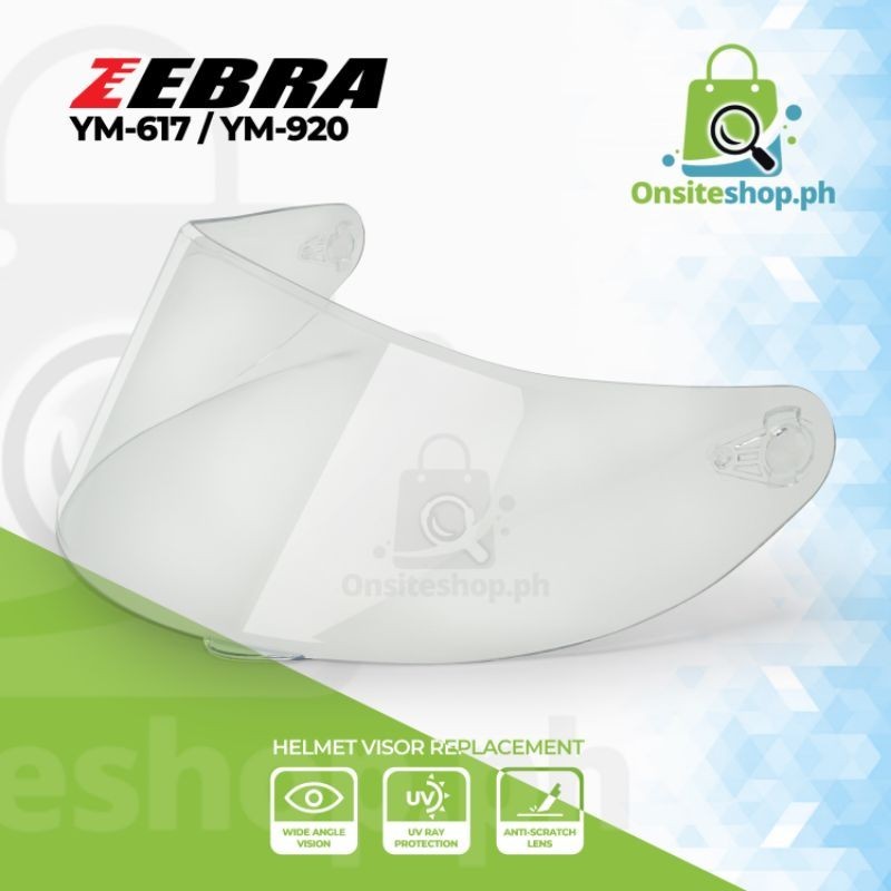 Visor for ZEBRA YM-617 YM-920 Full Face Motorcycle Helmet | Shopee ...