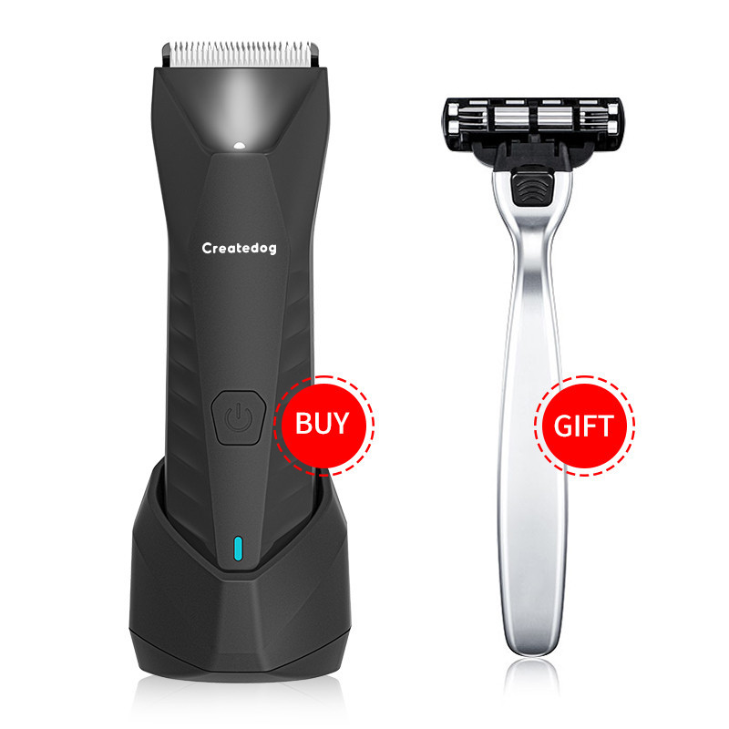Personal Cordless Waterproof Groin Hair Trimmer beard trimming Safety ...