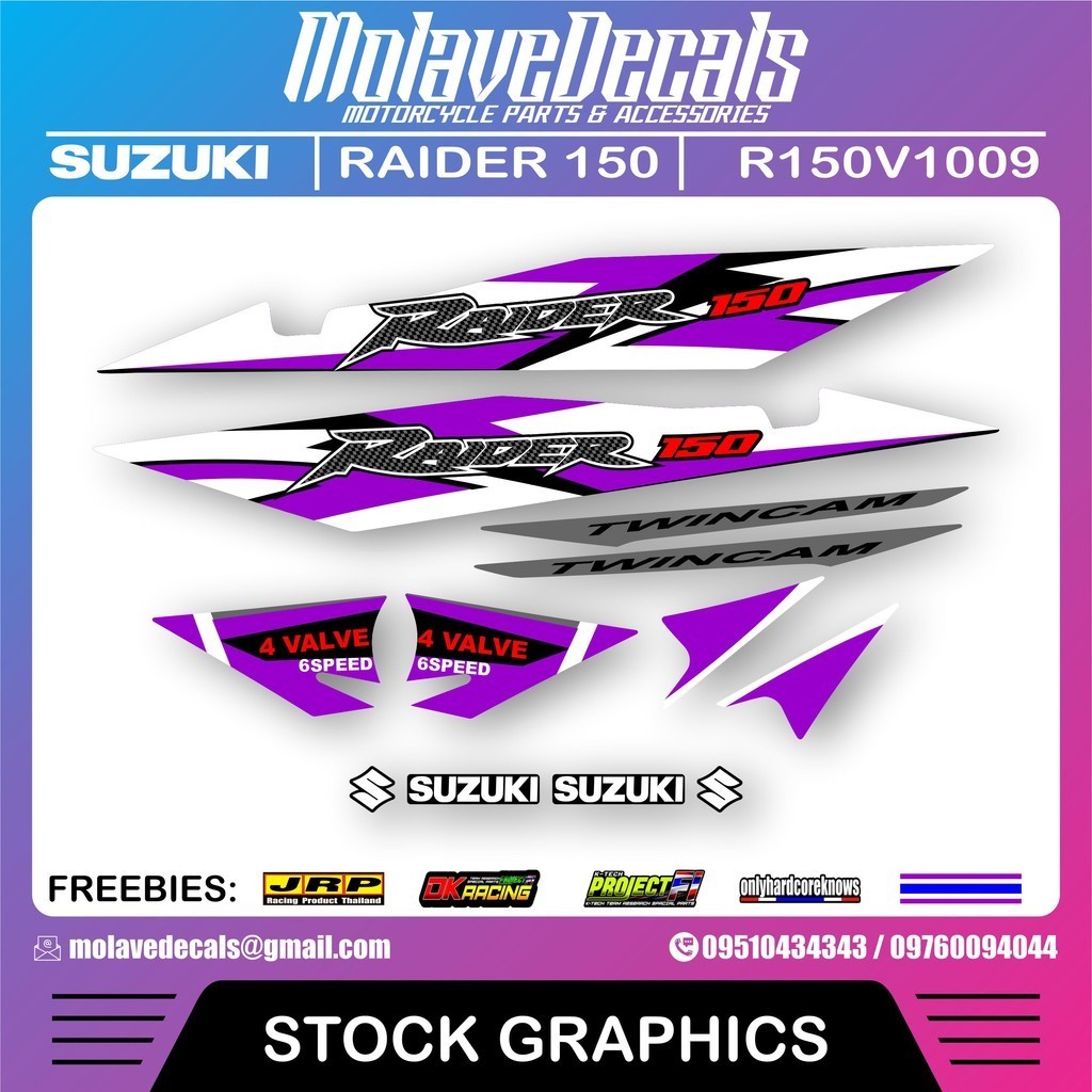 Honda Raider R150 V1 Stock Decals Purple | Shopee Philippines