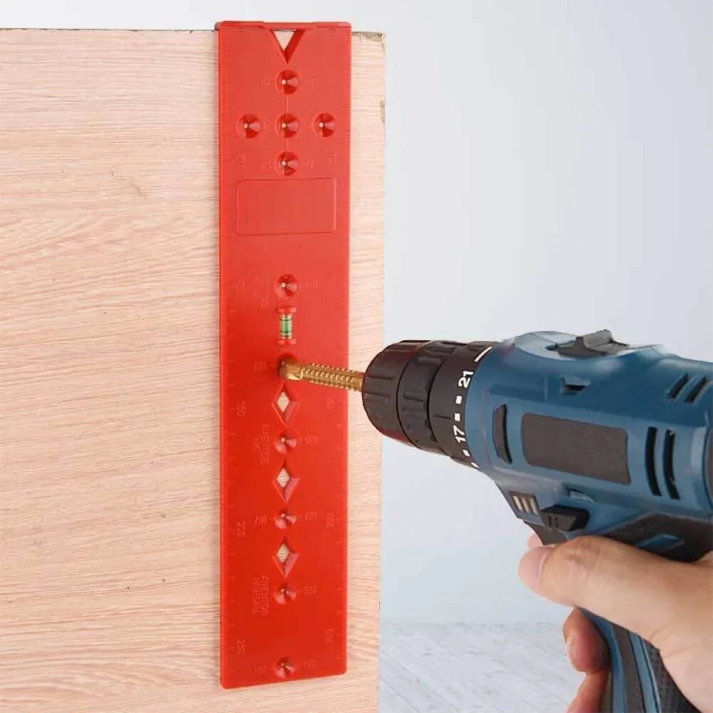 Plastic Bubble Level Ruler Wooden Pillars Construction Hole Drill Guide ...