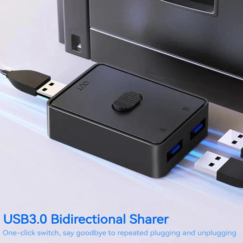Hub 5gbps Selector 2 1 Out Kvm Switch Usb 3 0 Two Way Sharer Para Sa Printer Shopee Philippines