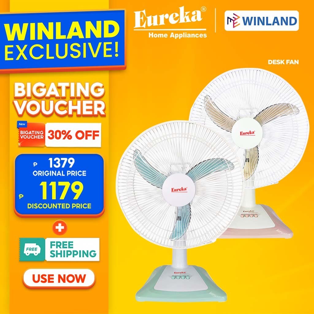 Eureka by Winland 16inches(405mm) ECOLUX Desk Fan / Electric Fan EDF-16 ...