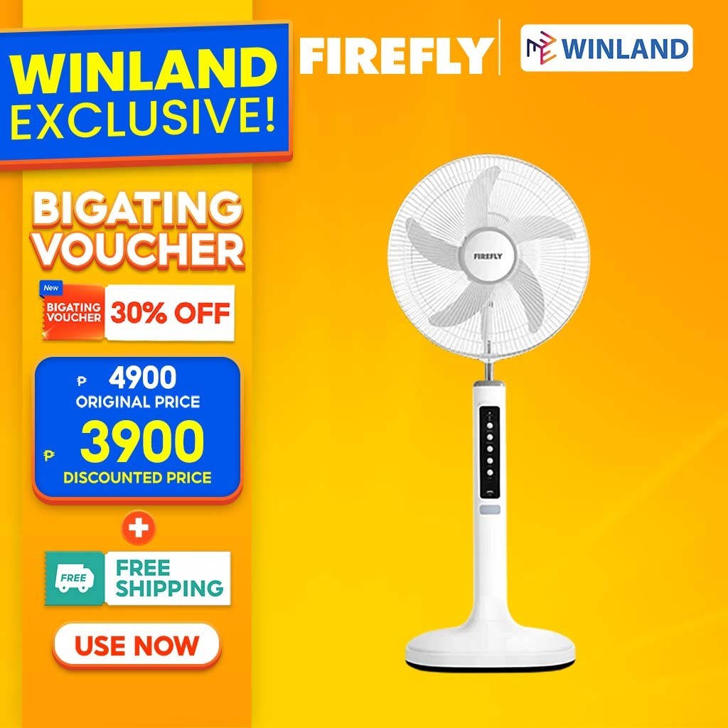 Firefly by Winland Multifunction Stand Fan AC/DC Function w/ Built-in ...