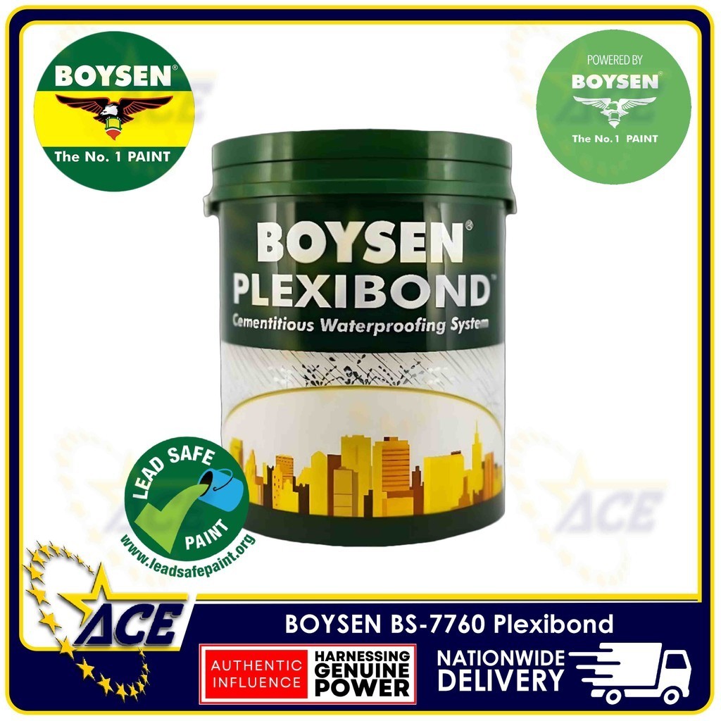 BOYSEN PLEXIBOND CEMENTITIOUS WATERPROOFING SYSTEM B-7760 4L | Shopee ...