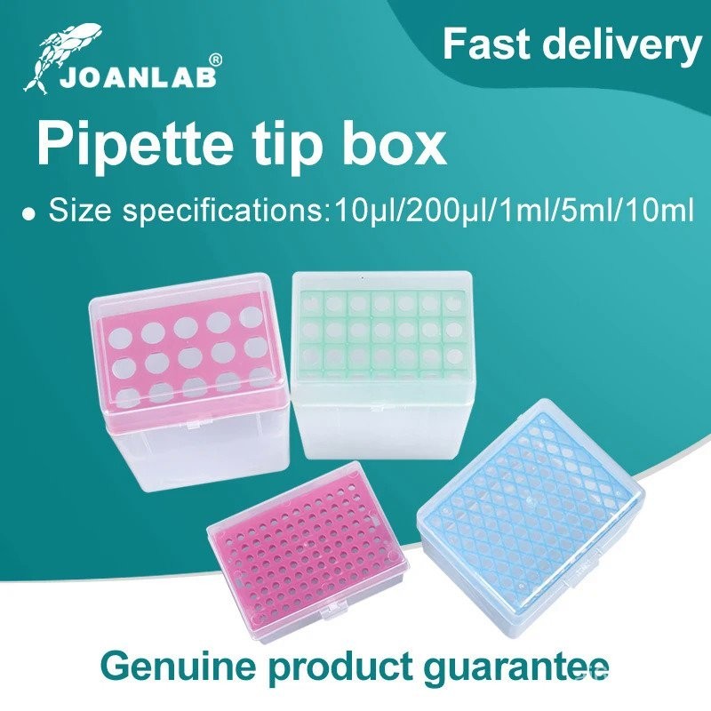 JOANLAB Laboratory Pipette Tip Box 10ul 200ul 1ml 5ml 10ml Micropipette Plastic Pipette Box ...