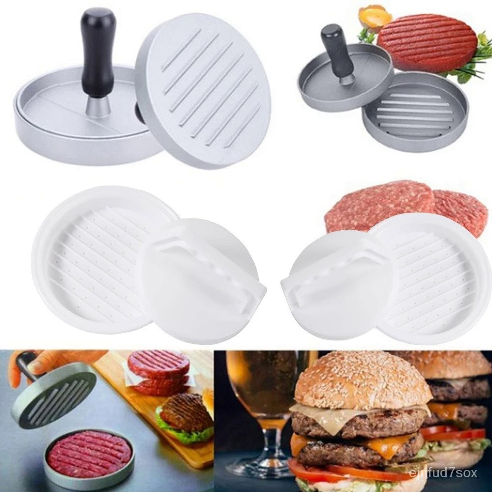 Round Shape Meat Tools Hamburger Press Plastic Amburger Meat Beef Grill ...