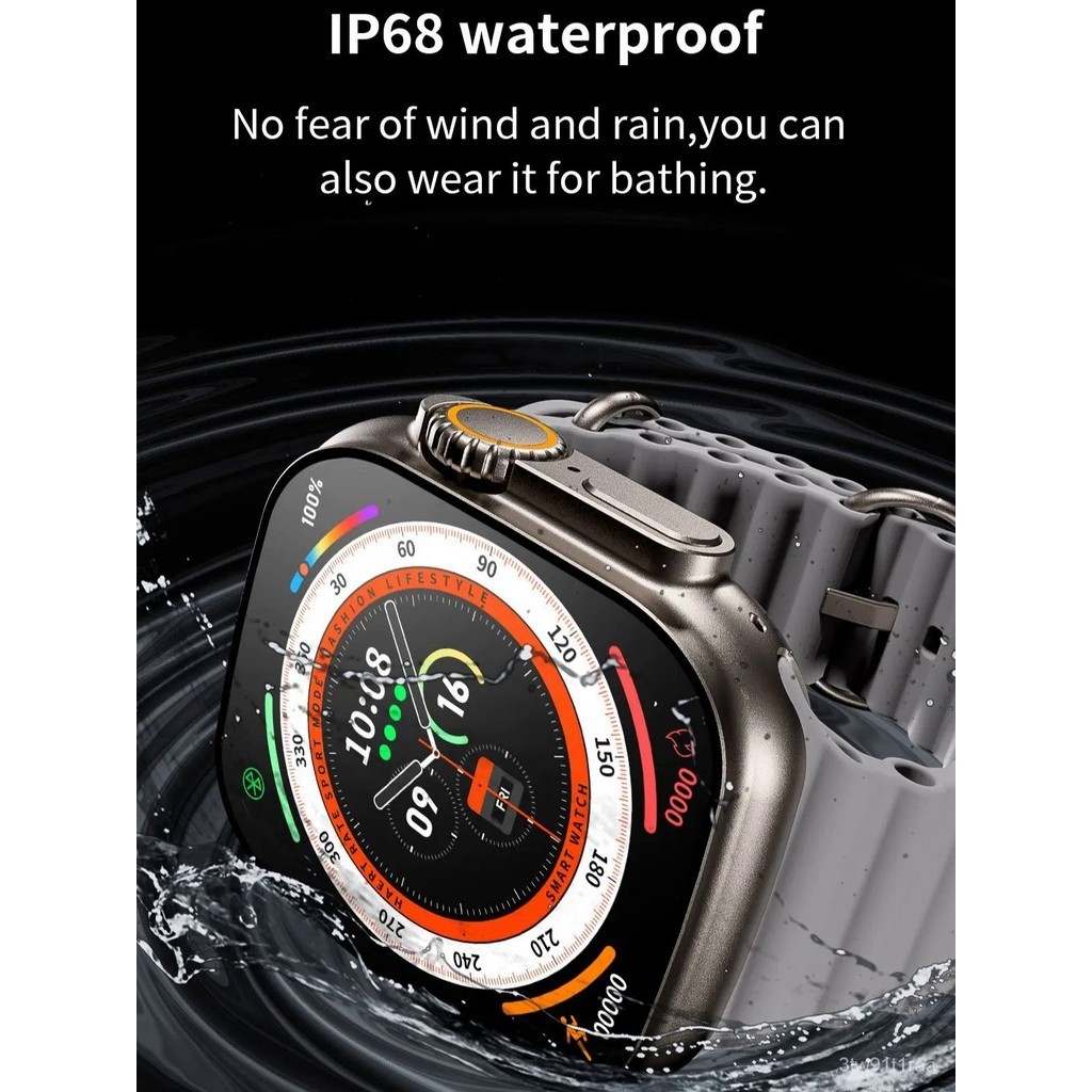 2022 VWAR ZD8 Ultra MAX Smart Watch Series 8 Titanium Alloy 1:1 49mm Case Bluetooth Call NFC ECG ...