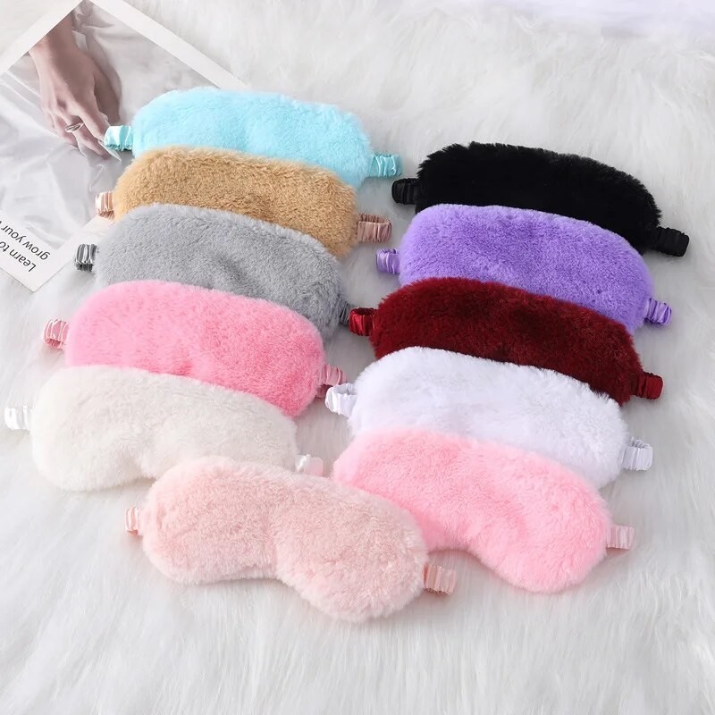 Sleeping Mask Sleeping Blindfold Soft Plush Eye Masks Cute Love Cloud ...