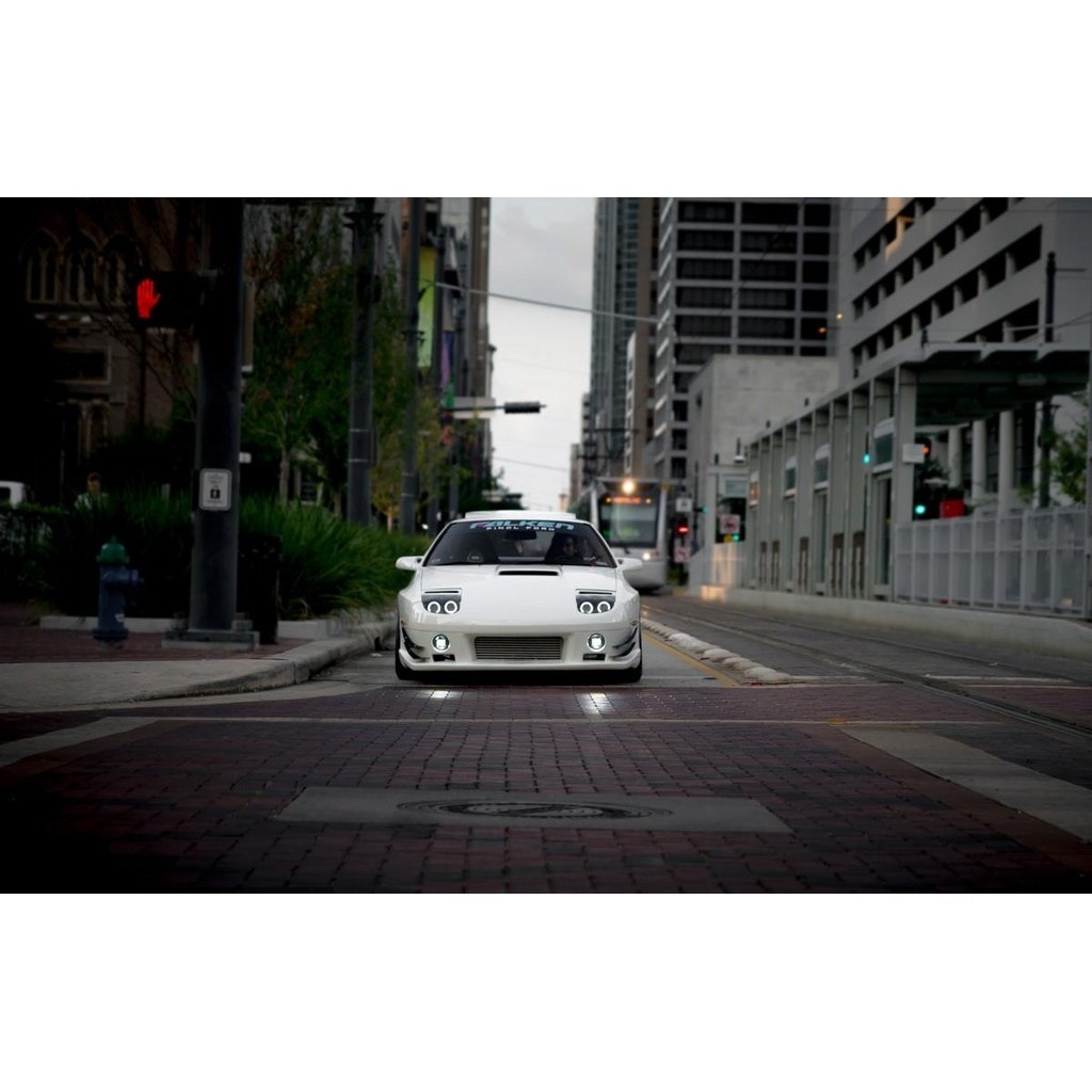 Mazda For RX7 FC3S EPA Type Twin Head Light Conversion Carbon headlight ...