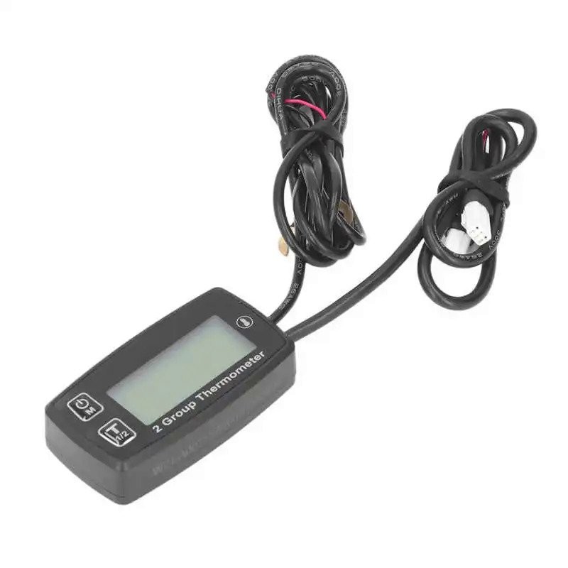 Dual Channel LCD Thermometer Engine Temp Gauge Meter Digital Display ...