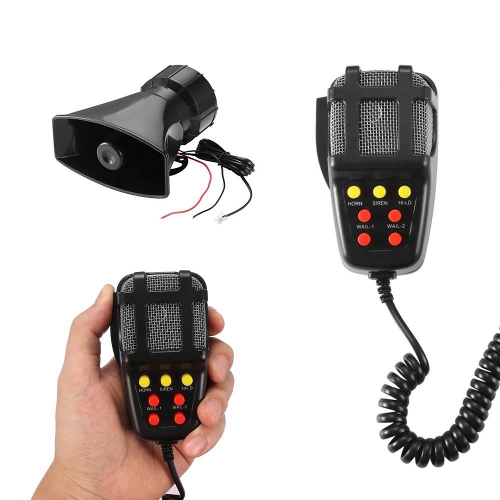 7 Sound DC 12V 100W Car Horn with Loud Motorcycle Siren Vehicle Truck ...