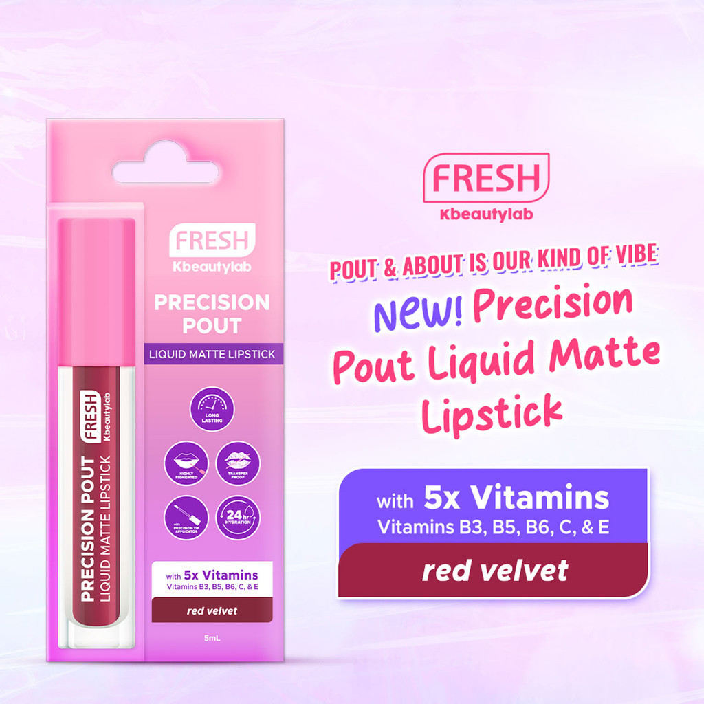 Fresh Kbeautylab Precision Pout Liquid Matte Lipstick Red Velvet 5mL ...