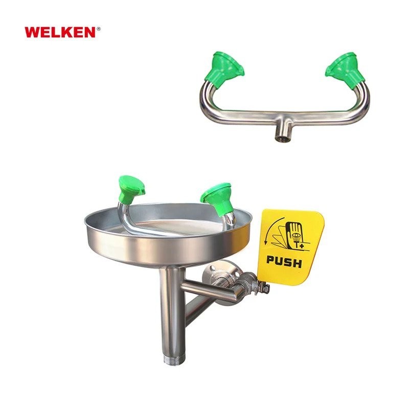 Laboratory 304 stainless steel Wall Mounted Eyewash Station Emergency ...