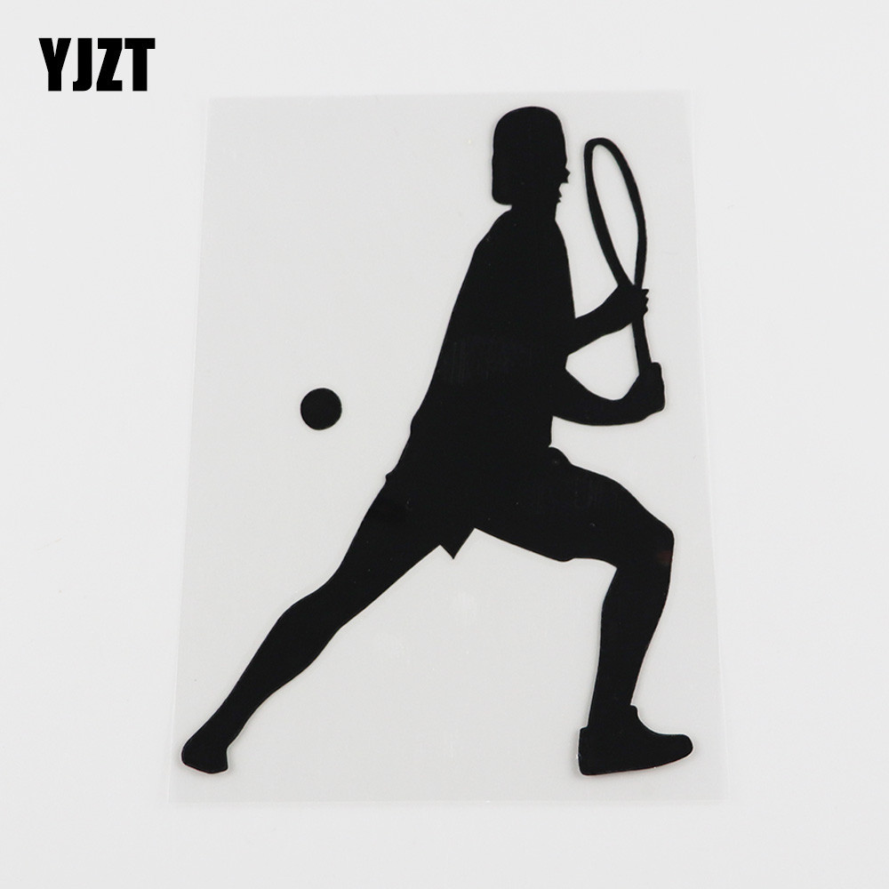 ⊰YJZT 10CMX13.5CM Tennis shooting tennis player Decal Vinyl Car Sticker ...
