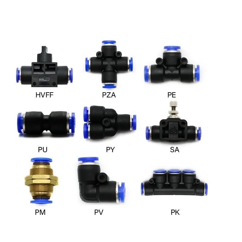 Pneumatic Fittings PY/PU/PV/PE/SA Water Pipes and Tube connectors ...