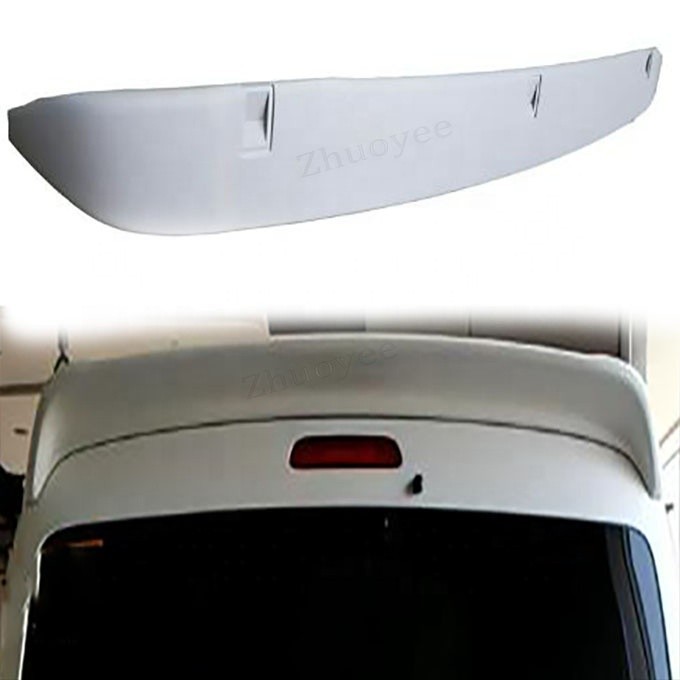Van Rear Spoiler With LED Light Roof Wing For Hiace 200h Mini Bus 2005 ...