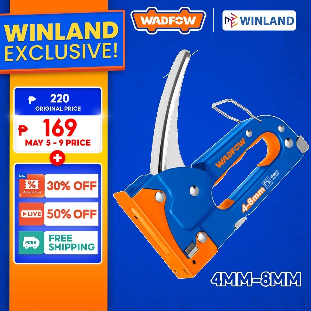 Wadfow by Winland 4-8mm Industrial Grade Gun Tacker Staple Tacker Heavy ...