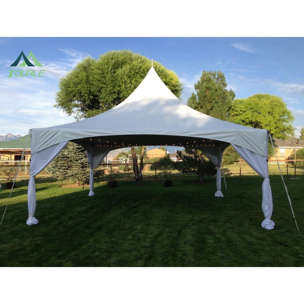 20x20/20x40' High Peak Frame Tent with Walls aluminum frame cross cable ...