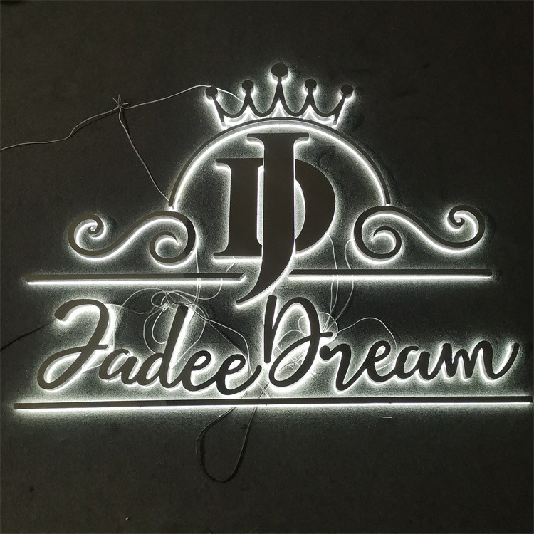 Custom outdoor logo sign led illuminated letter 3d logo wall led ...