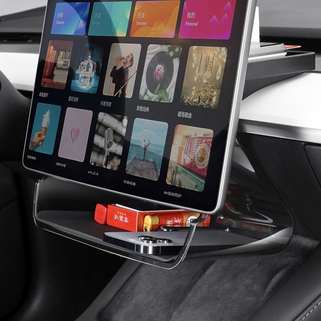 Fuxuan Under Screen Storage Box Behind Screen Tray Dashboard Organizer ...