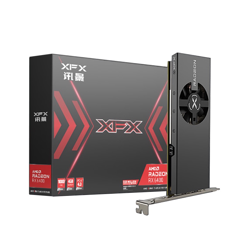 XFX Speedster Radeon RX 6400 Gaming Graphics Card with 4GB GDDR6 AMD ...