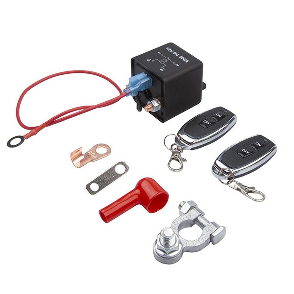 ☂Car Remote Battery Disconnect Switch Kit 200A 12V Remote Control ...