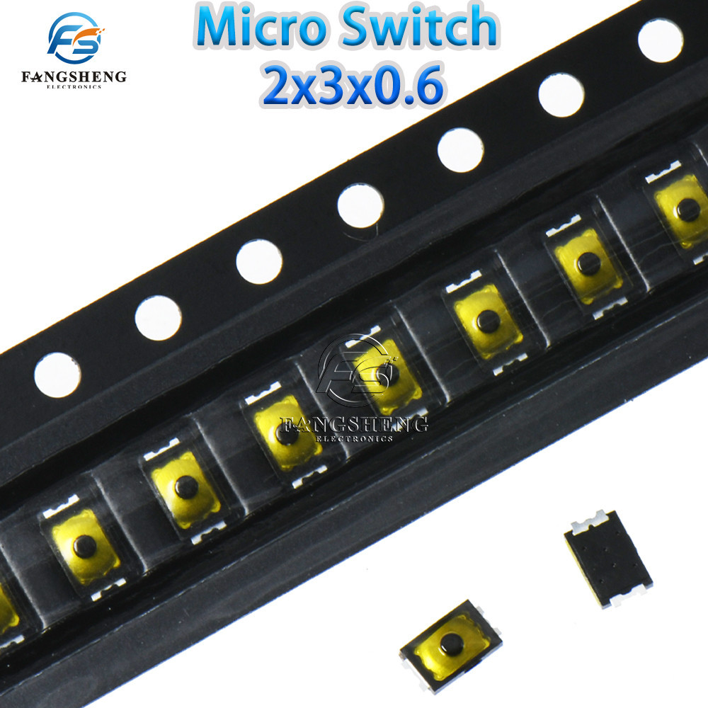 2 x 3 SMT Tactile Push Button Switches 4 Pin 2*3*0.65mm SMD Snap Dome ...