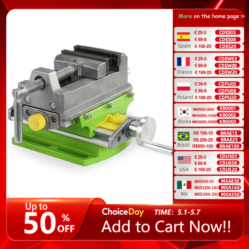 Allsome BG-6368 3-inch Cross-Sliding Vise with Compound Slide for Mill ...