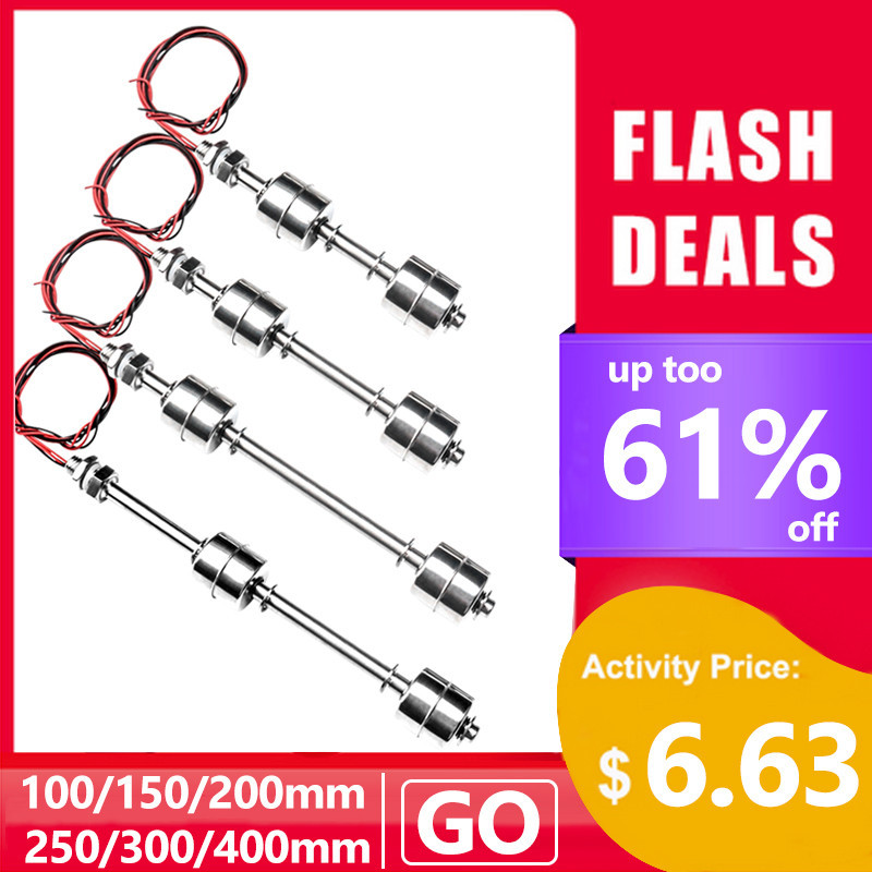 Double Ball Float Switch Tank Liquid Water Level Sensor Stainless Steel ...
