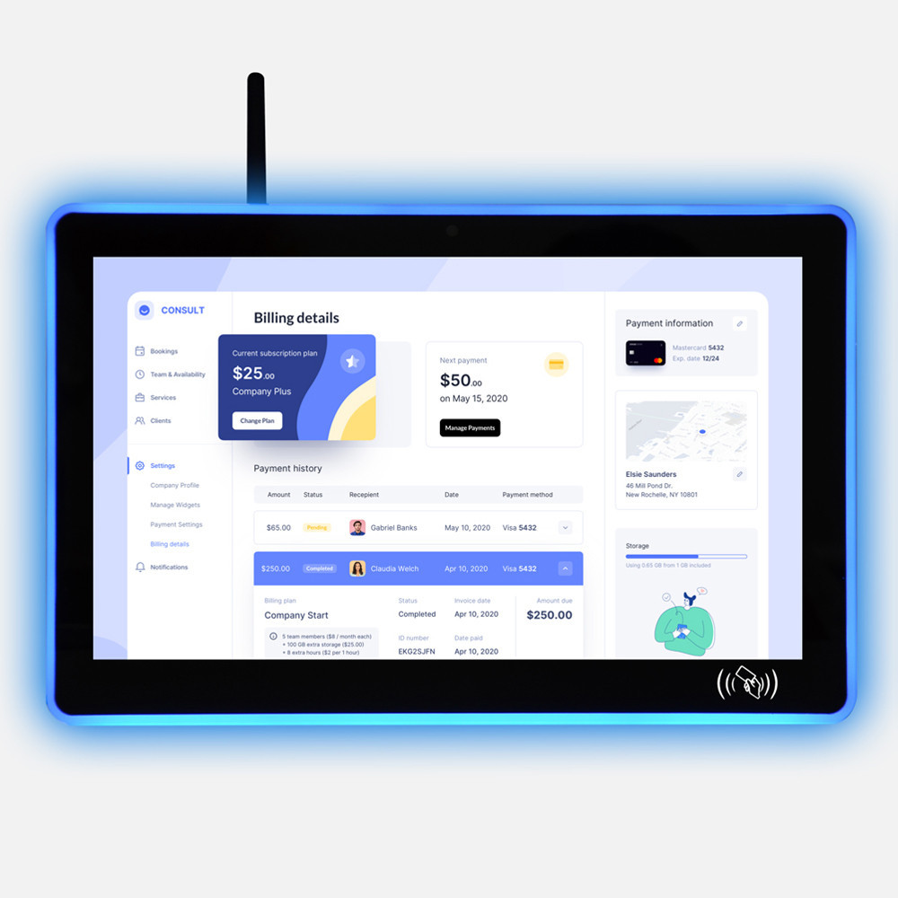 Pos NFC Android 11 Tablet 8 10 13.3 15 Inch Lcd Display Advertising ...