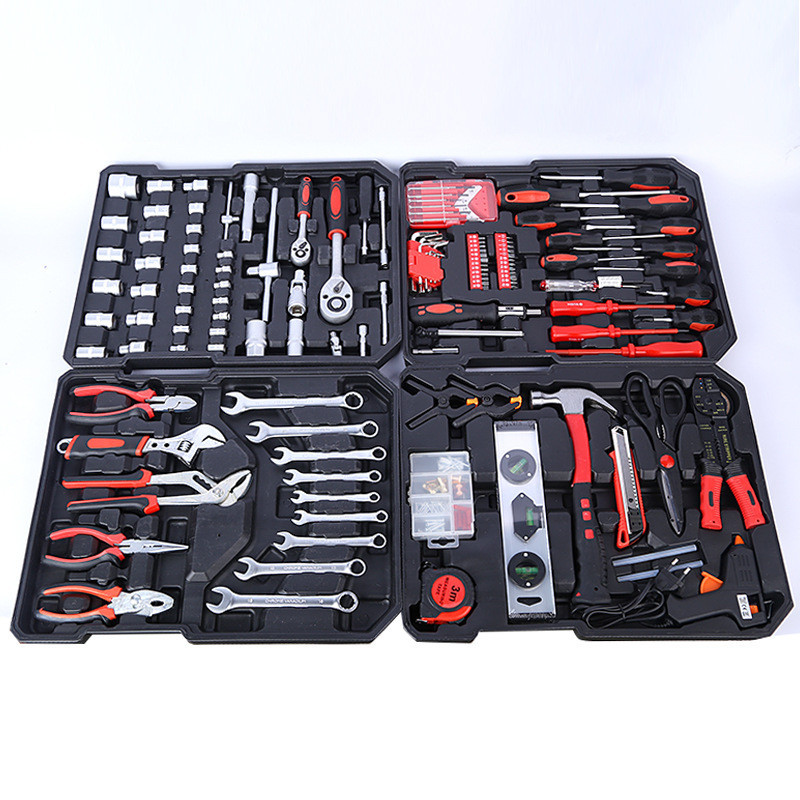 plastic toolbox Household Tool Set screwdriver hammer saw wrench ...