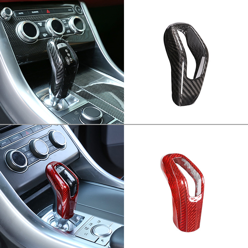 ★Carbon Fiber Car Gear Head Shift Knob Cover Trim Auto Sticker For Land ...