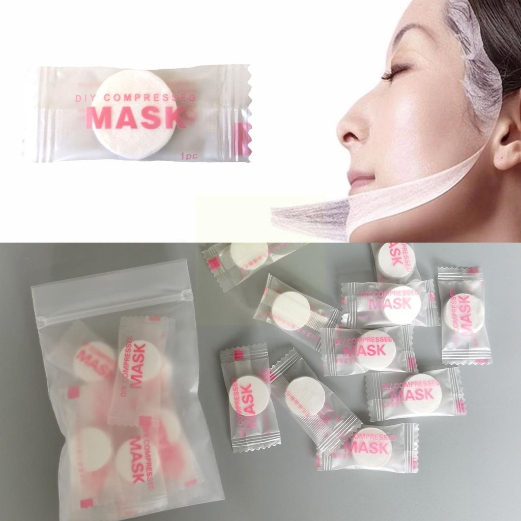 30/50pcs Compressed Face Mask Disposable Facial Skin Facial Paper Mask ...