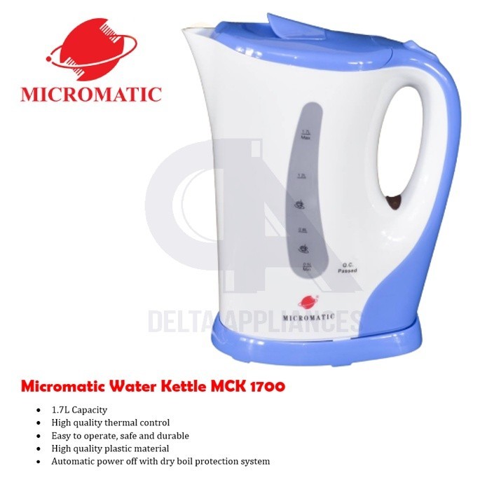 Micromatic Electric Cordless Kettle Plastic 1.5L Original w/ 1 Year ...