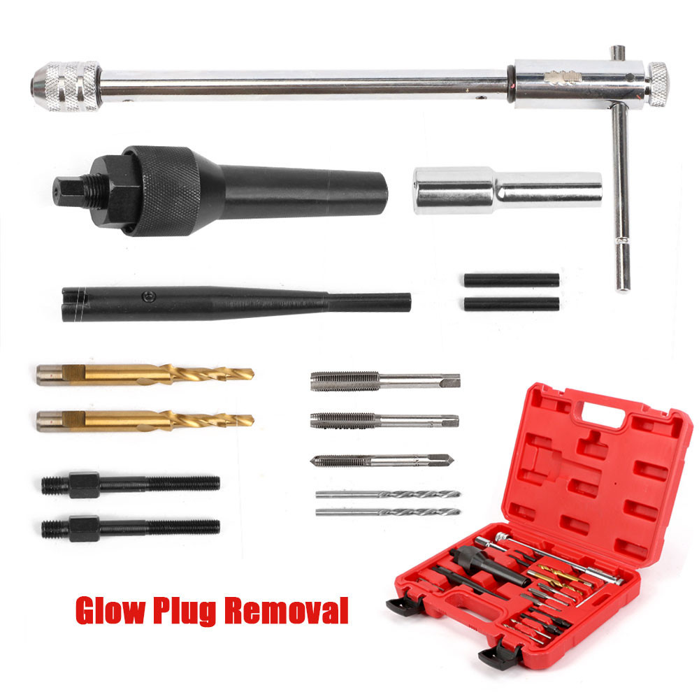 Damaged Glow Plug Removal Remover Thread Repair Drill Wrench Spark Plug ...