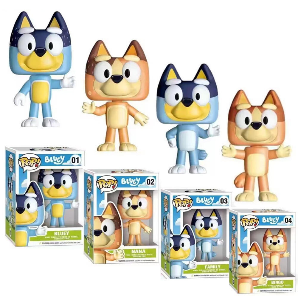 Bluey Bingo POP Toys Family Kawaii Movable Joint Action Figure Toys ...