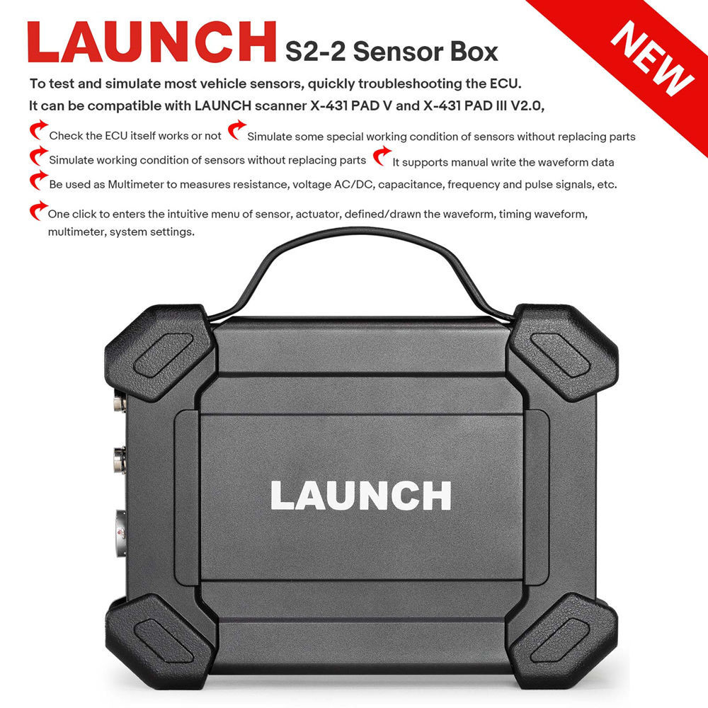 LAUNCH S2-2 Sensor Box 2 Channels Handheld Sensor Simulator and Tester ...