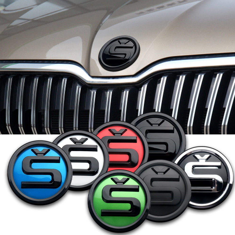90&100MM Car Hood Bonnet Front Grille Rear Trunk Emblem Badge Sticker ...