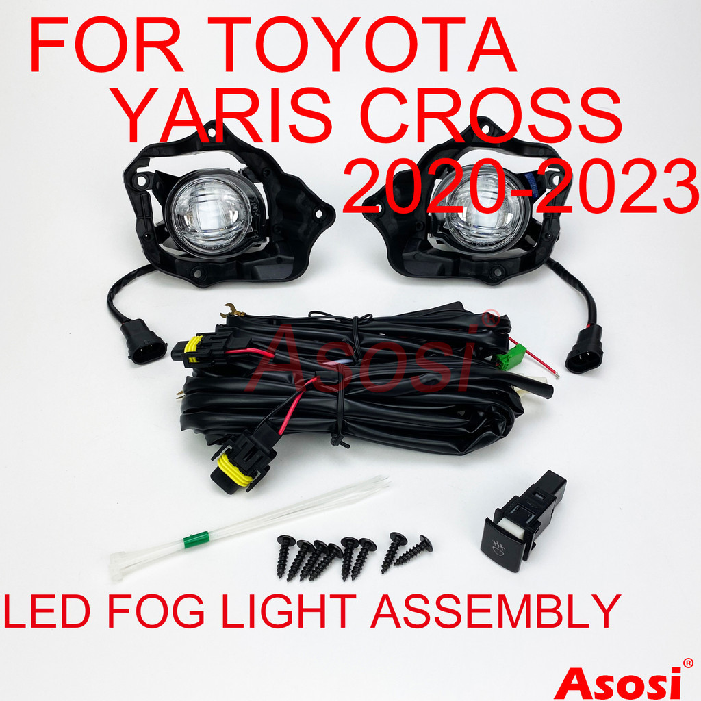 ⋌Front LED Fog Light Kit For Toyota Yaris Cross 2020 2021 2022 2023 ...