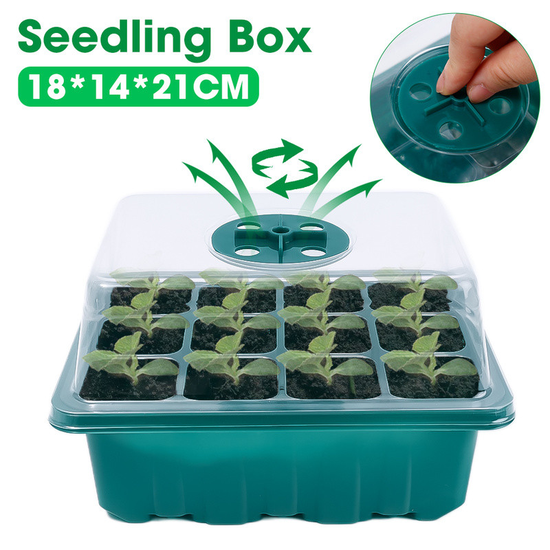 6/12 Holes Seedling Box Nursery Pots Plastic Plant Seeds Planting Box ...