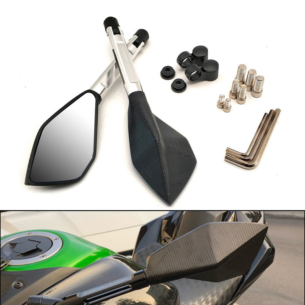 유Universal Motorcycle Mirrors Aluminum View Rearview Side Mirror For ...