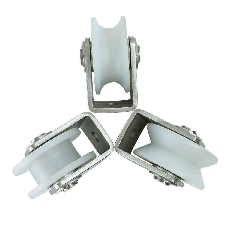 Plastic nylon pulley with stainless steel bracket nylon wheel sheaves ...
