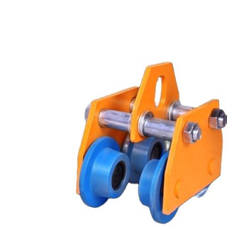 ☫0.5/1 Ton Plain Trolley Manual Hand Push Beam Monorail Trolley Lifting ...