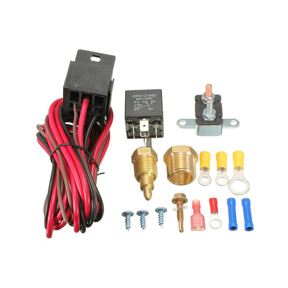 4 pins 210/195 degree thermostat temperature switch relay kit 40 amp ...
