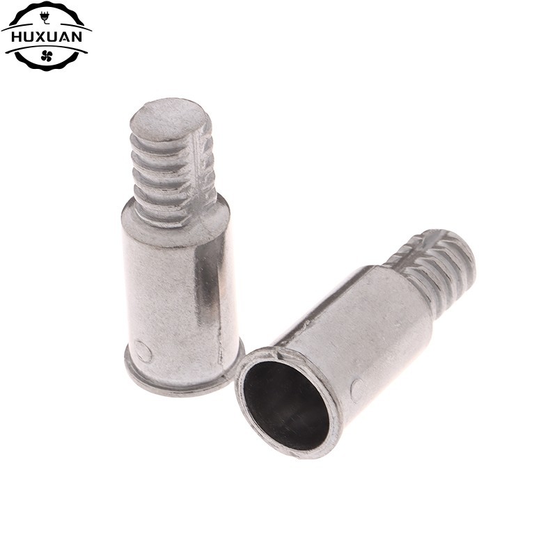 ~2pcs Broom Extension Pole Adapter Tips Metal Threaded Handle Tips End ...