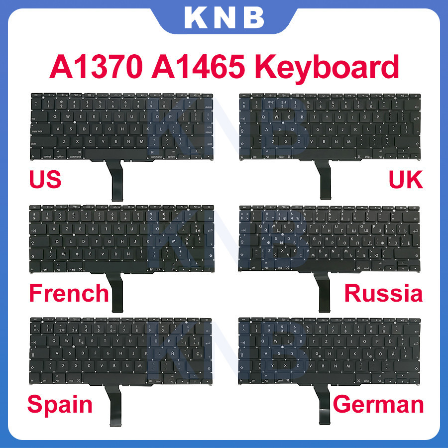 웃New A1370 A1465 Keyboard For Macbook Air 11\" US UK French Spain ...